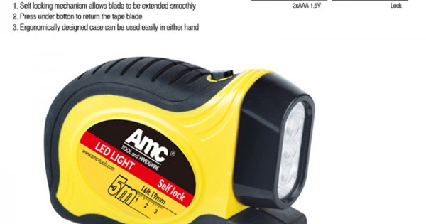 Tape measure with led light