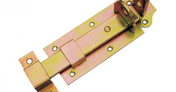 Heavy duty flat tower bolt