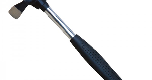 European type stoning hammer with steel tubular handle