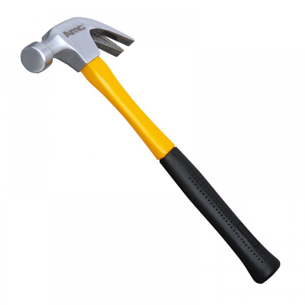 Straight claw hammer with fibre glass handle