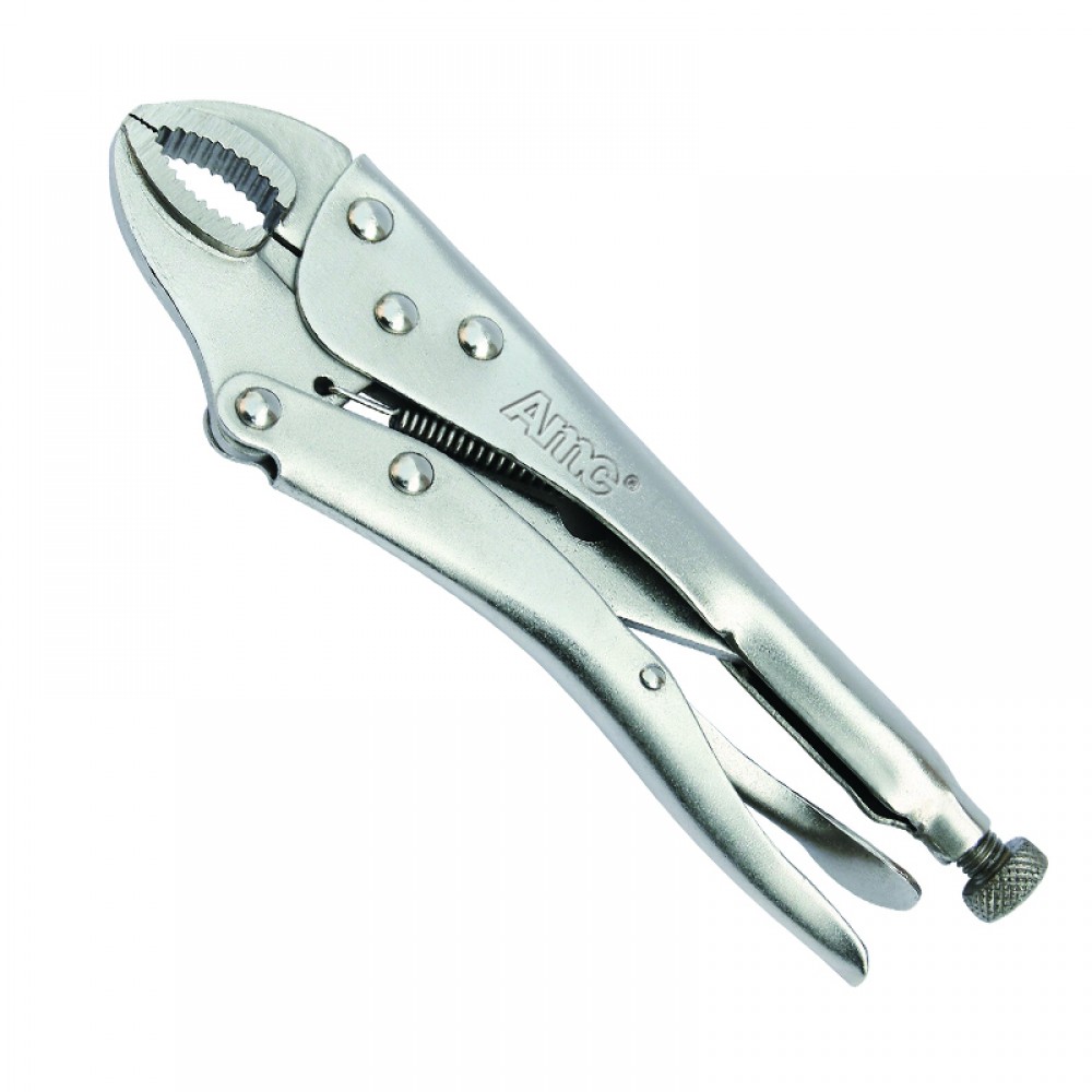 Lock grip plier Curved-jaws positive-opening