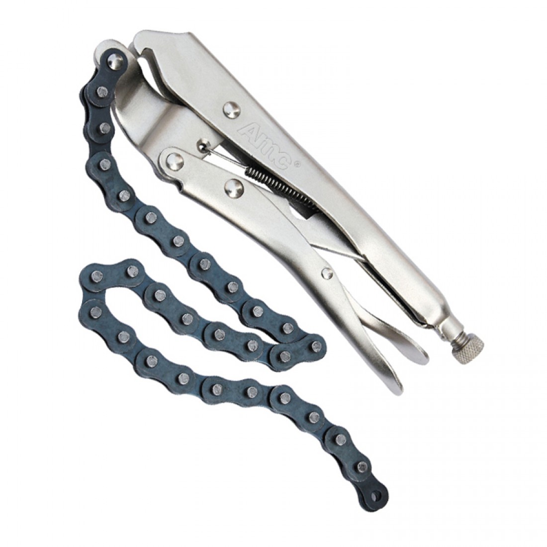 Lock grip plier with chains