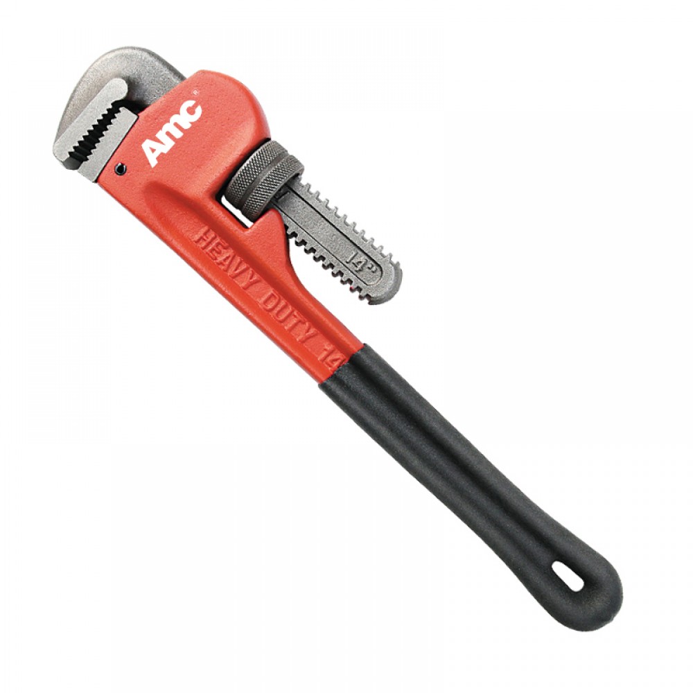 American type heavy duty pipe wrench black dipped