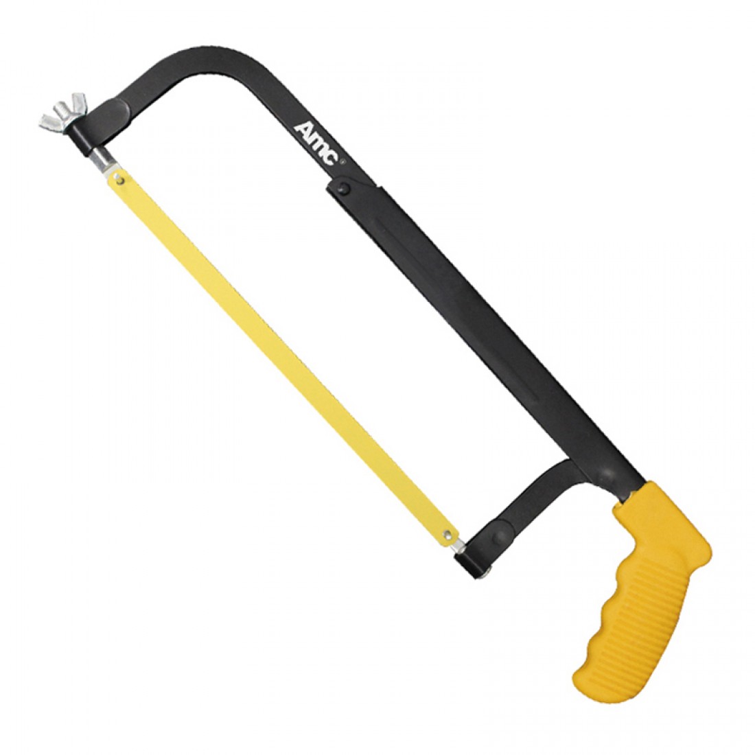 Adjustable hacksaw frame with plastic handle