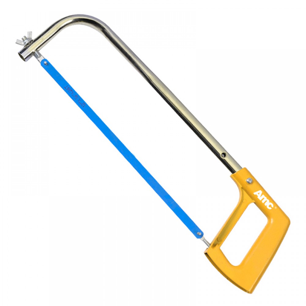 Oval tubular hacksaw frame with zinc handle