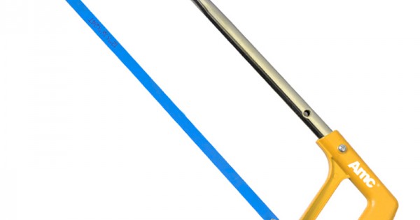 Oval tubular hacksaw frame with zinc handle