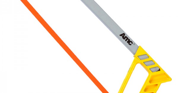 Square tubular hacksaw frame with aluminium handle