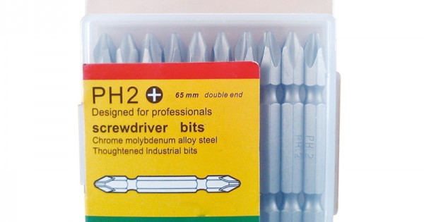 Double end screwdriver bits