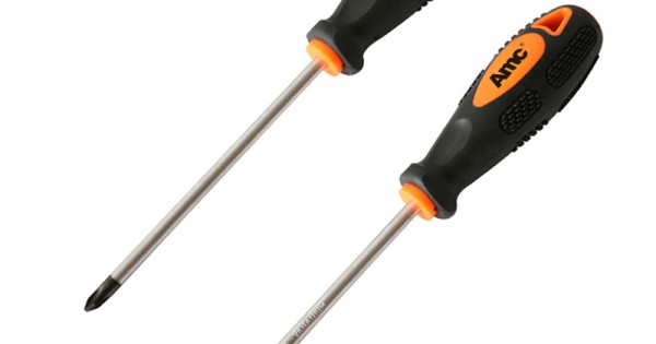 Screwdriver with plastic handle