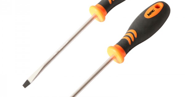 Screwdriver with plastic handle