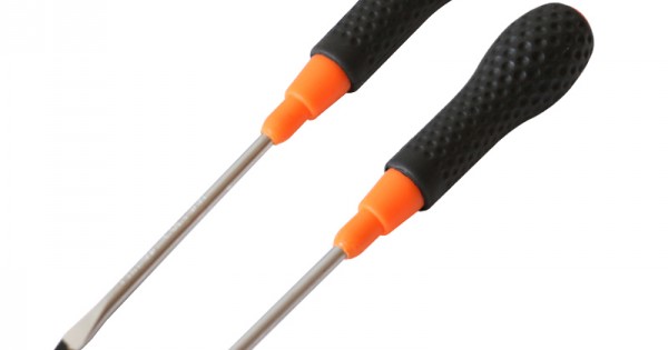 Screwdriver with plastic handle