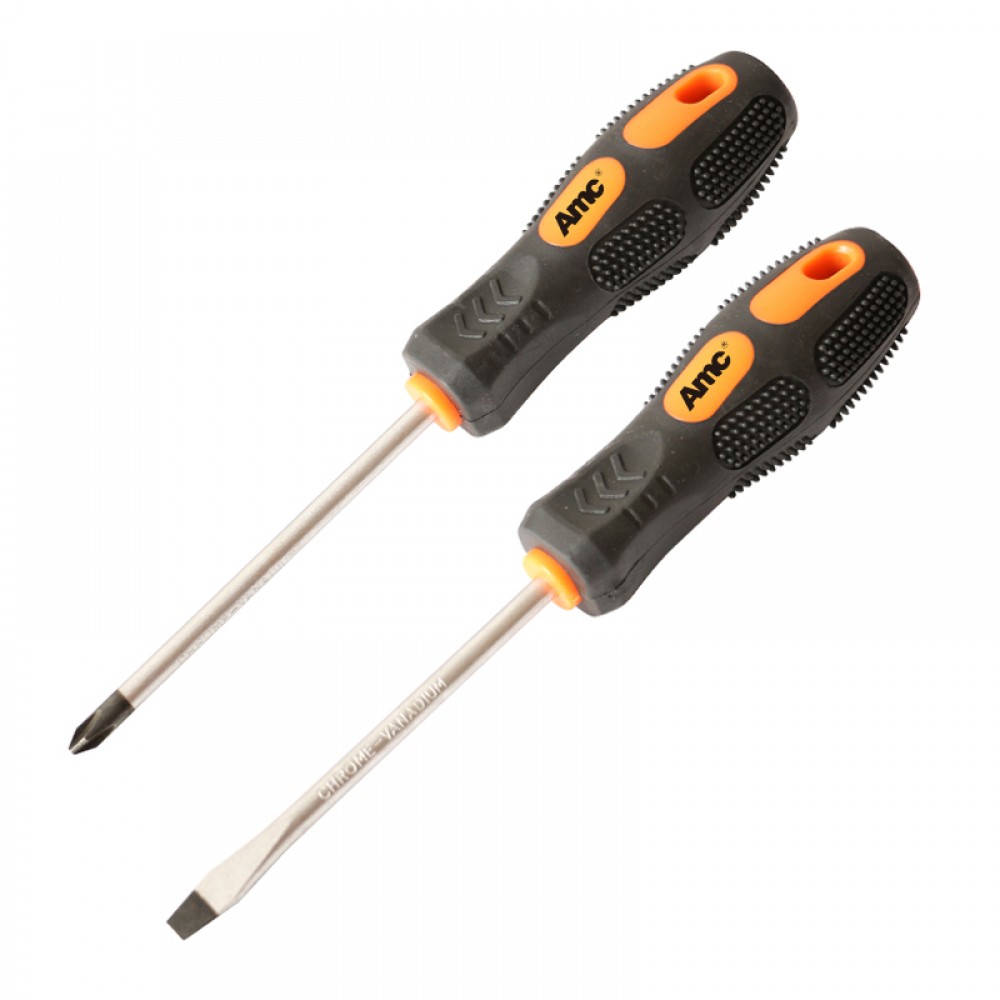 Screwdriver with plastic handle