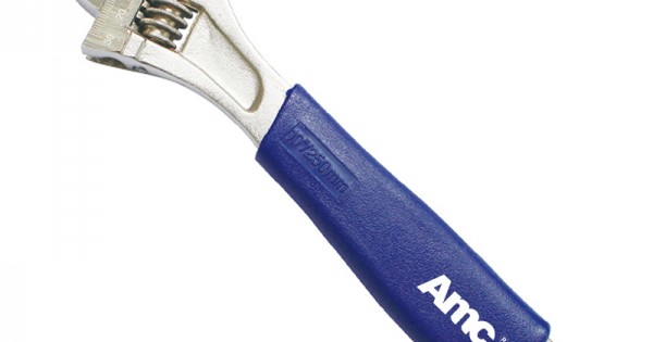 Adjustable wrench with soft grip handle