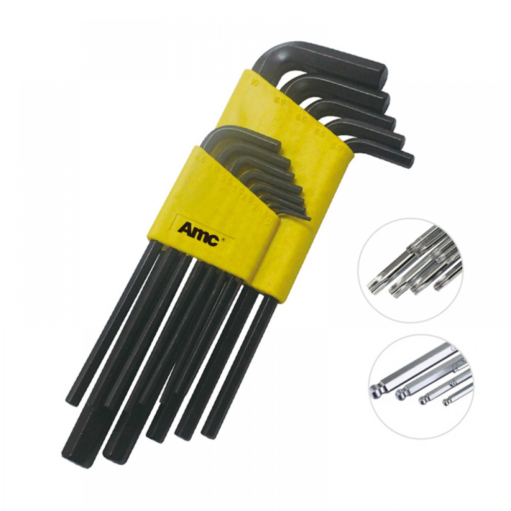 13pcs hex key wrench set black finish