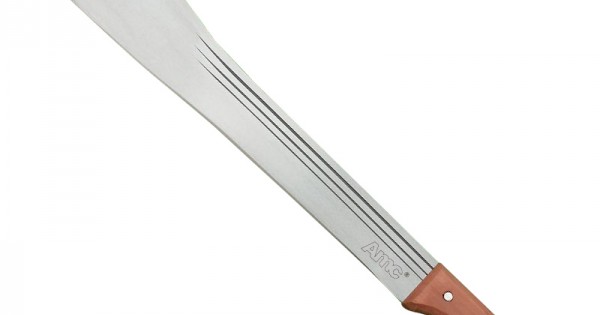 Machete with wooden handle
