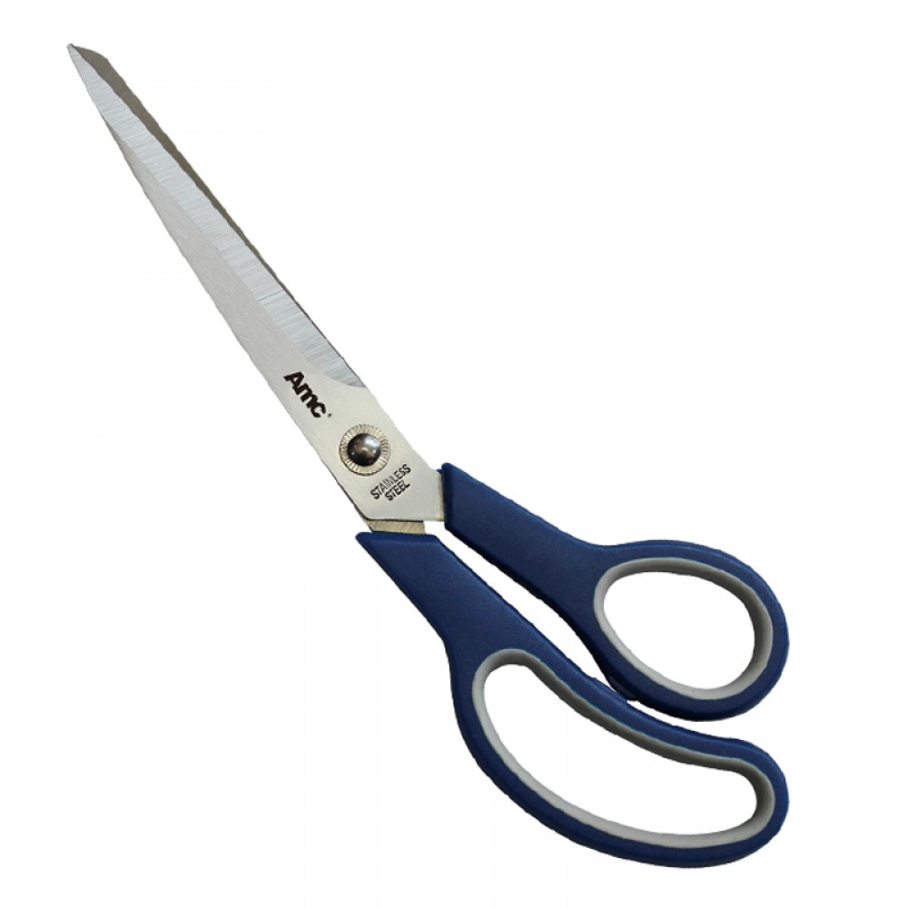 Steel scissor with plastic handle